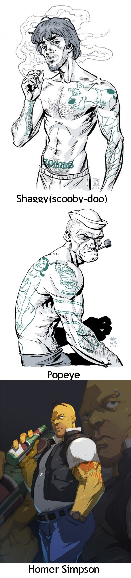 Badass Cartoon Character